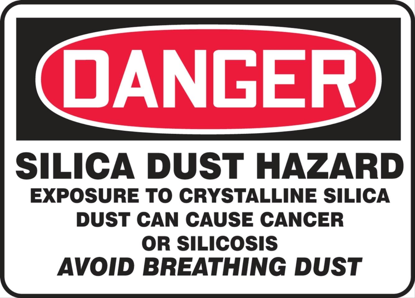 Safety Products Inc - Danger Silica Dust Hazard Signs